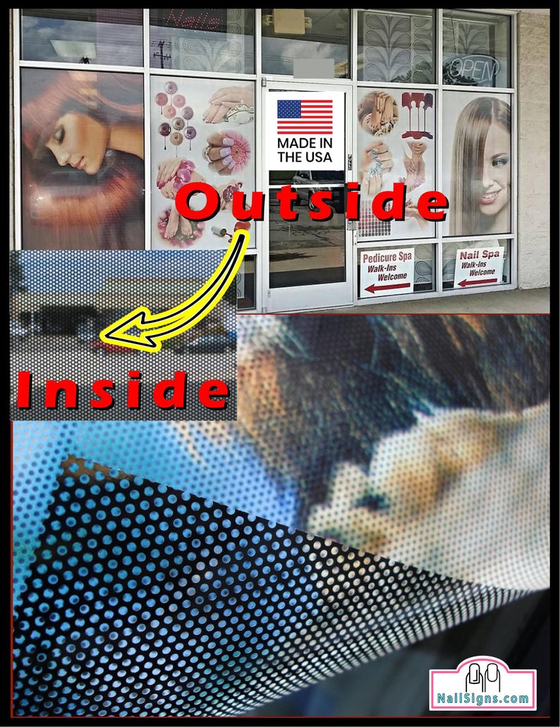 Family Hair 15 Perforated Mesh One Way Vision See-through Window Vinyl ...