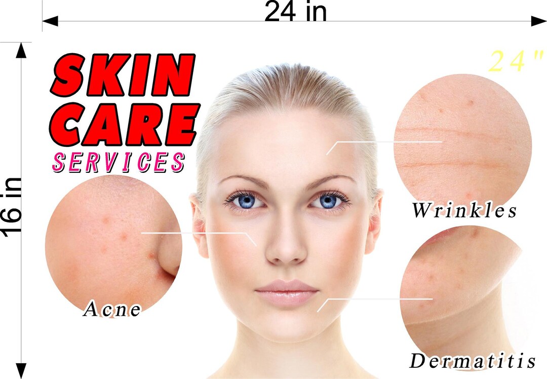 Skin Care 10 Perforated Mesh One Way Vision Window See Through Sign ...