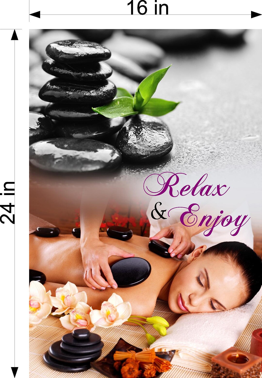 Massage 15 Photo-realistic Paper Poster Premium Interior Inside Sign ...