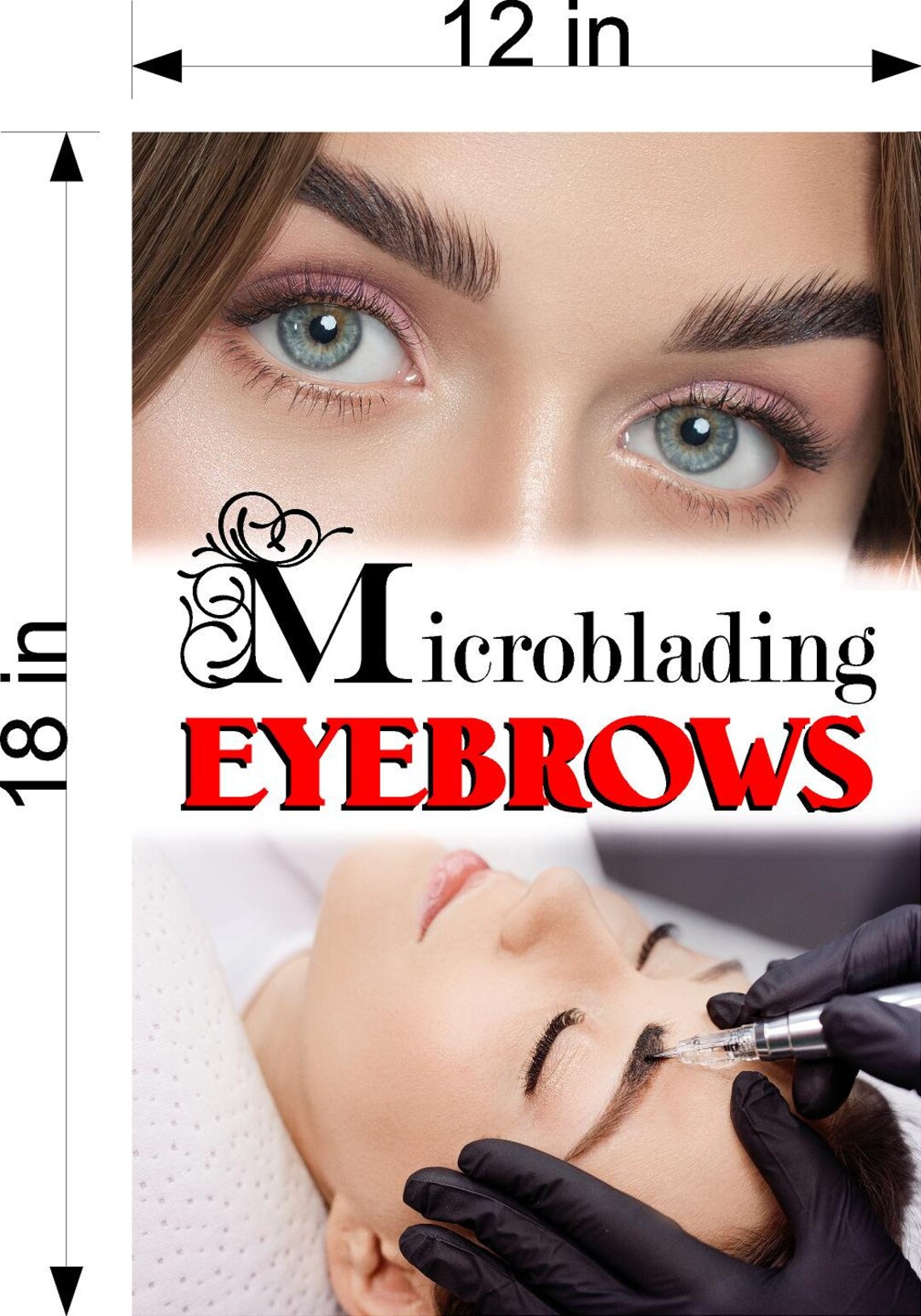 Microblading 16 Wallpaper Poster With Adhesive Backing Wall Sticker ...