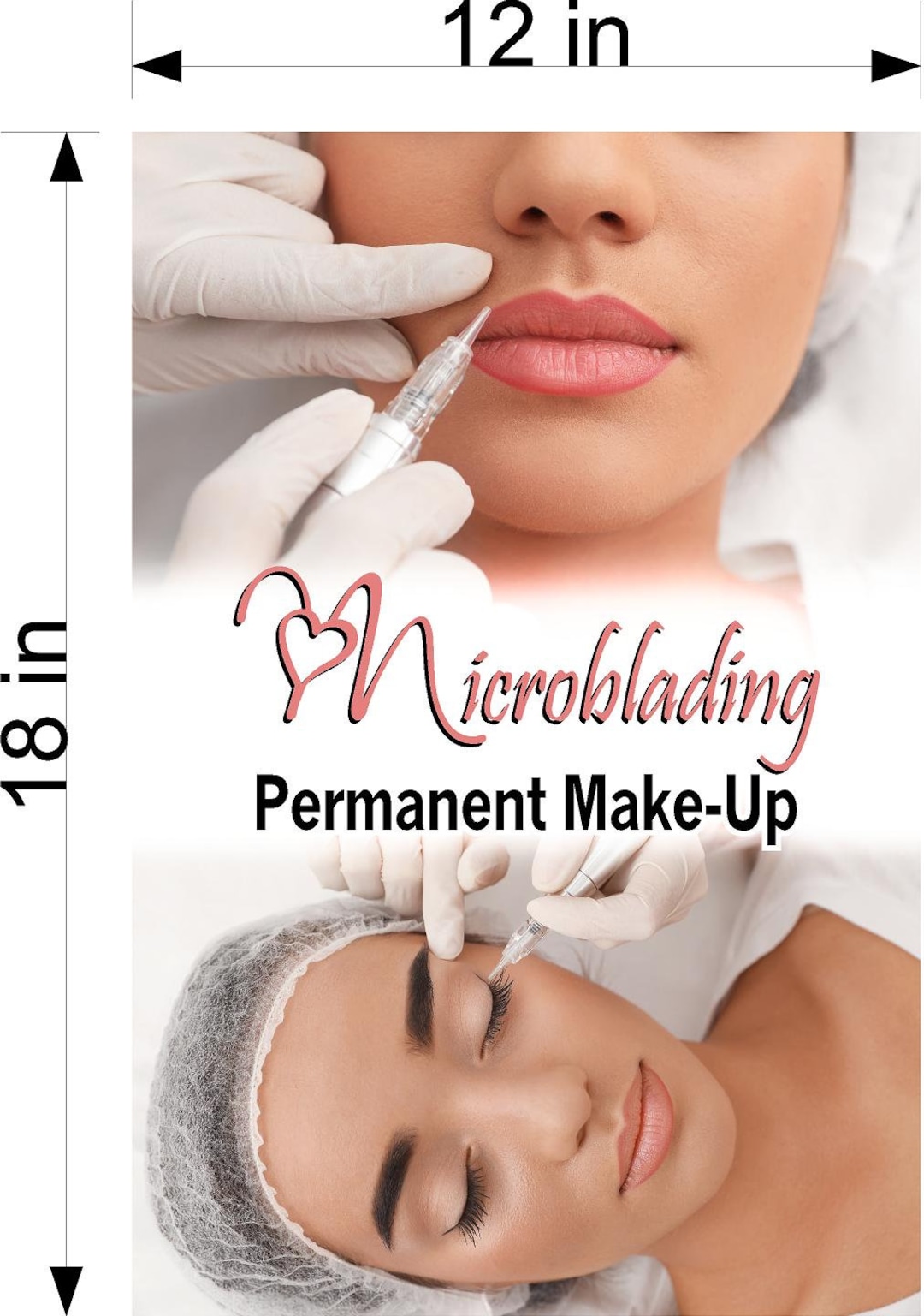 Microblading 15 Wallpaper Poster With Adhesive Backing Wall Sticker ...