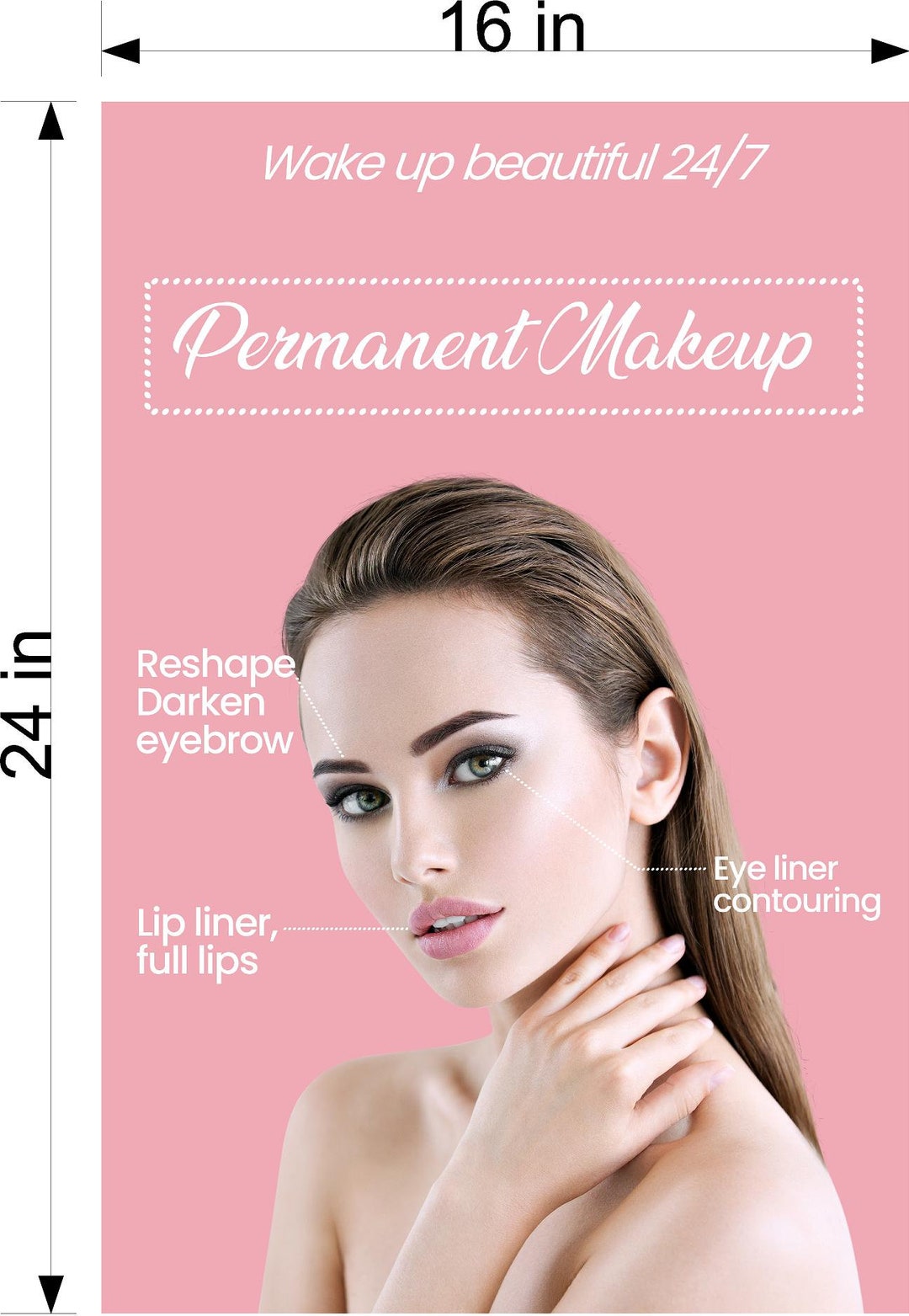 Permanent 26 Photo-realistic Paper Poster Interior Inside Sign Wall ...