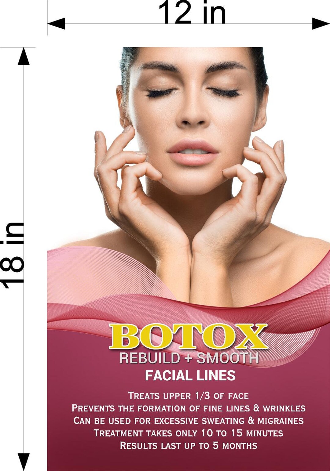 Botox 11 Wallpaper Fabric Poster With Adhesive Backing Wall Decal ...