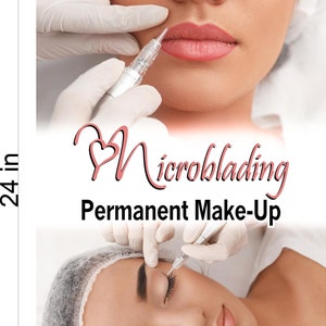 Microblading 15 Wallpaper Poster With Adhesive Backing Wall Sticker ...