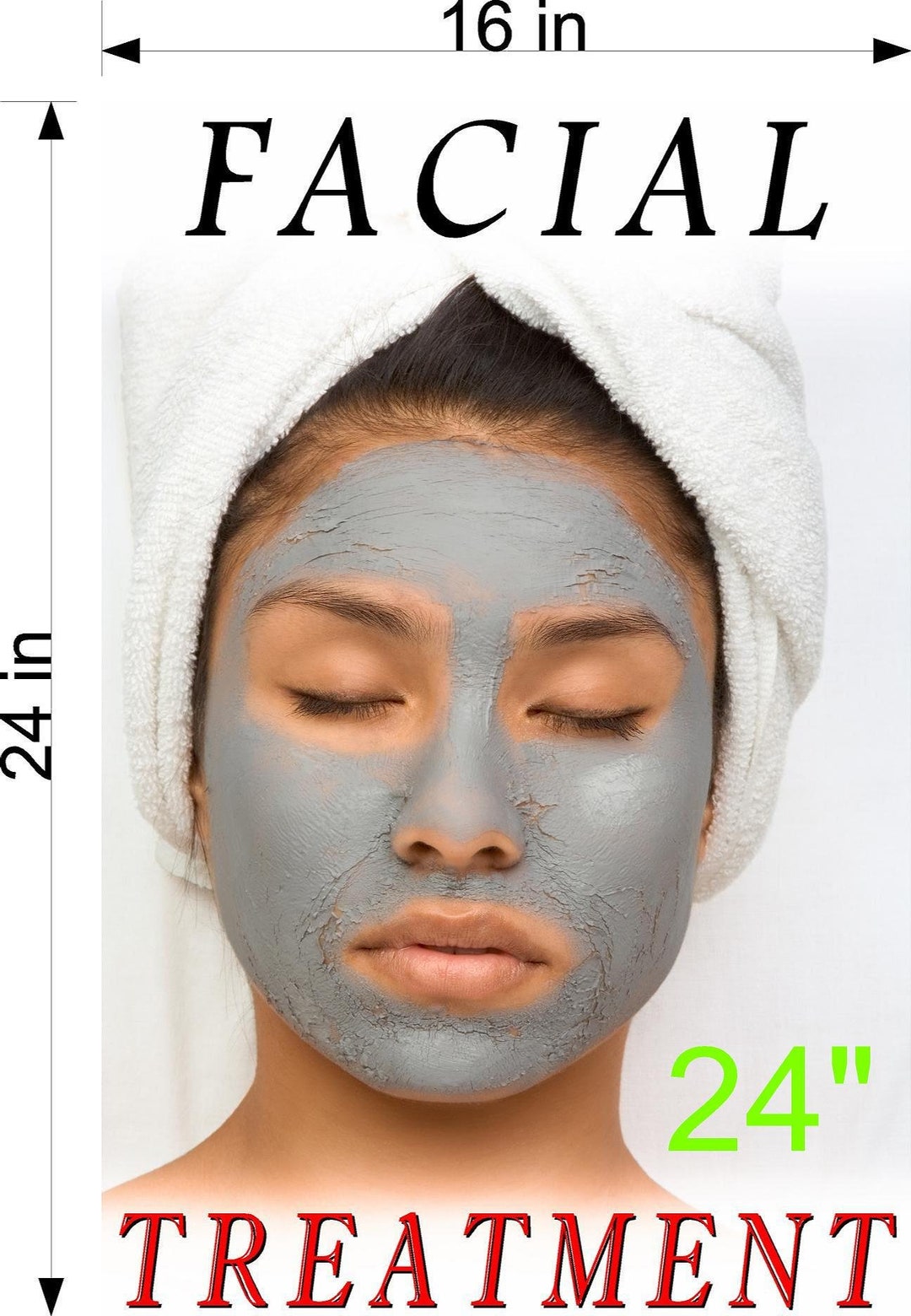 Facial 01 Photo-realistic Paper Poster Premium Interior Inside Sign ...