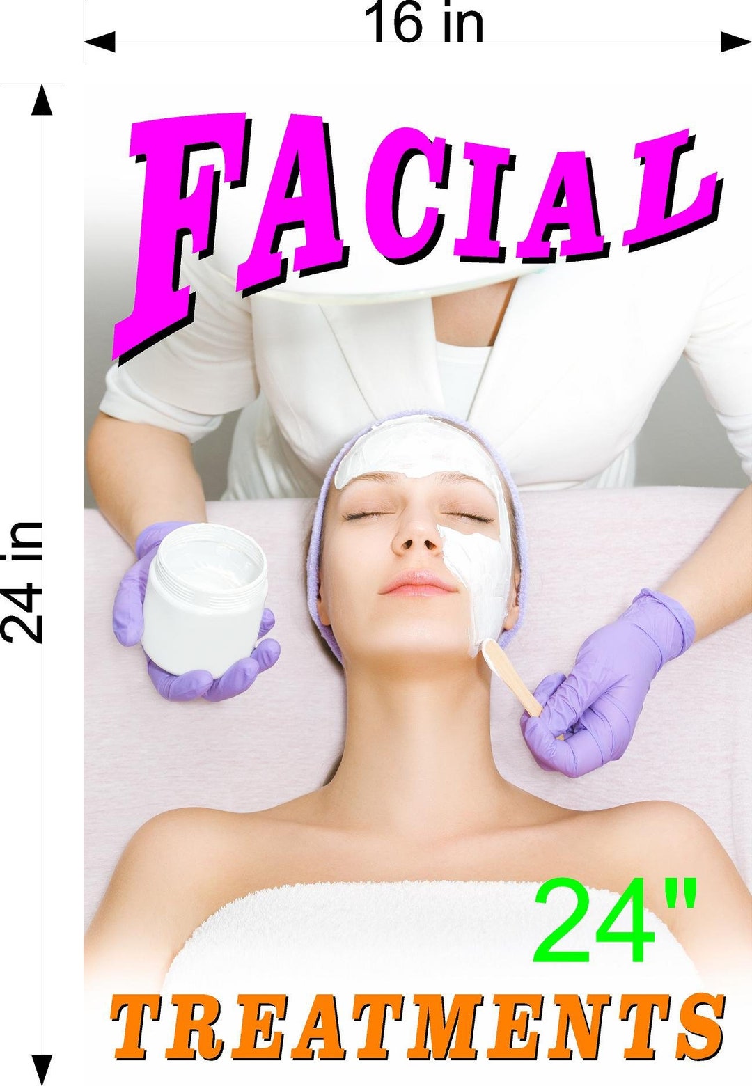 Facial 03 Photo-realistic Paper Poster Premium Interior Inside Sign ...