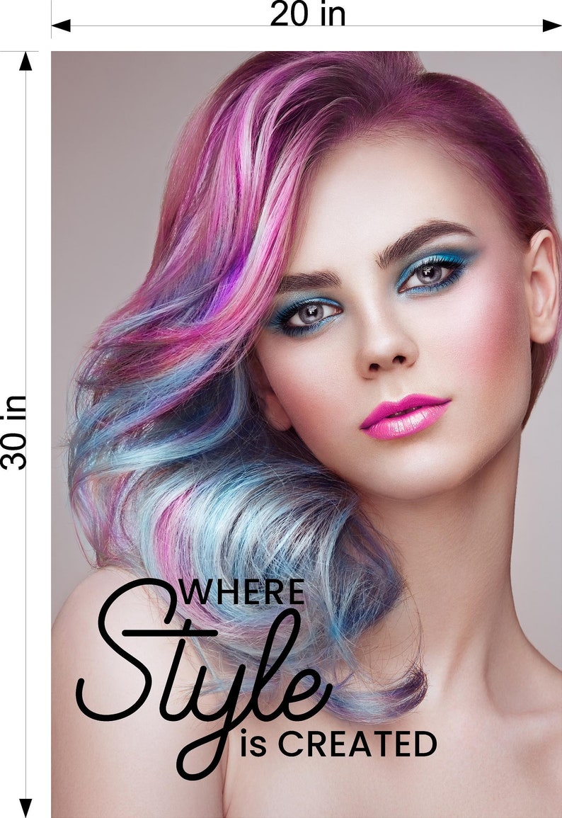 Hair Salon 27 Photo-realistic Paper Poster Premium Interior Inside Sign ...