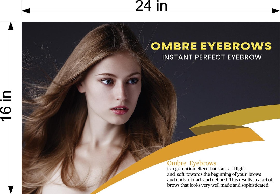 Ombre Eyebrows 10 Interior/exterior Window Decal Vinyl Adhesive Poster ...