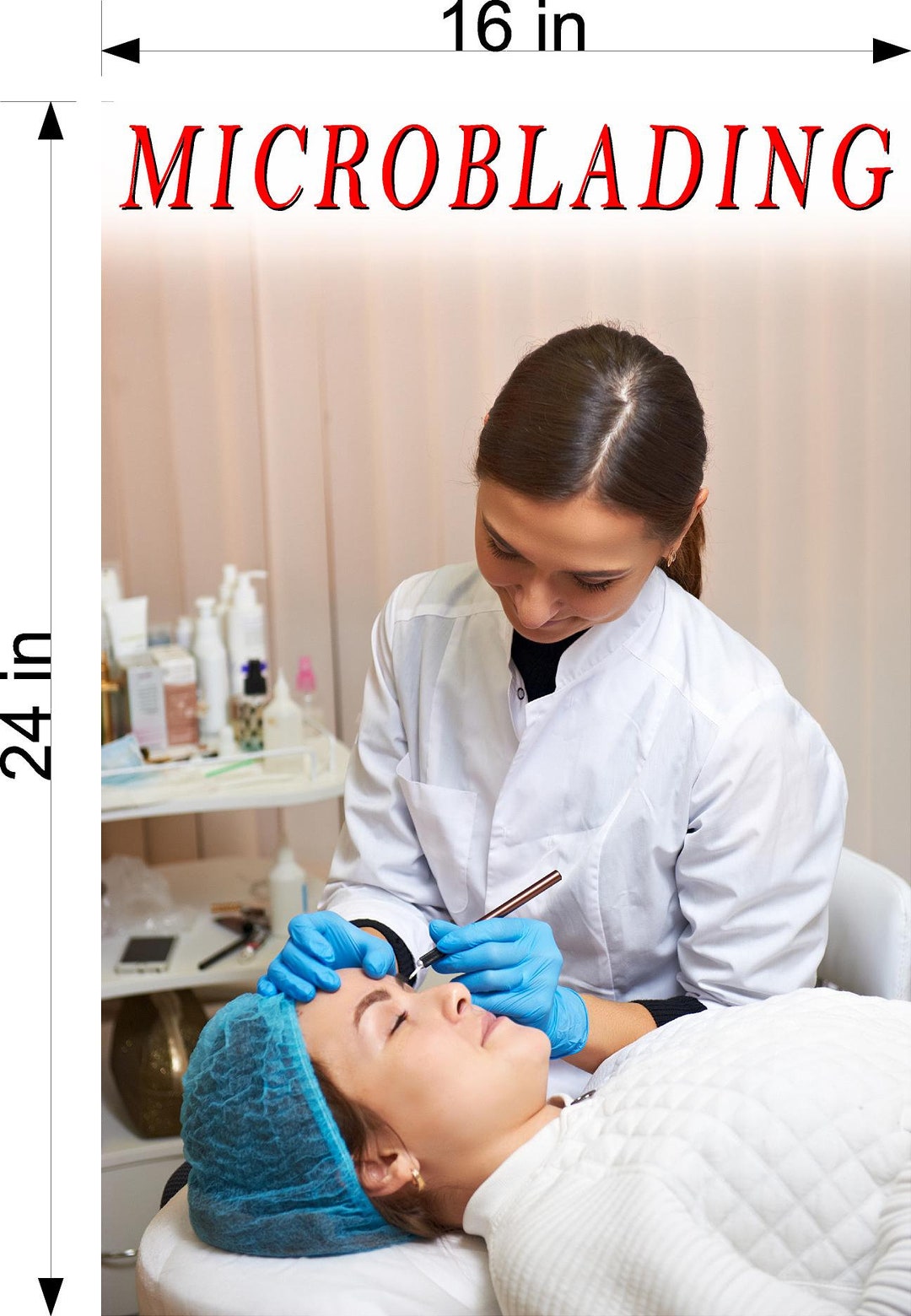 Microblading 01 Interior/exterior Window Decal Vinyl Adhesive Front ...