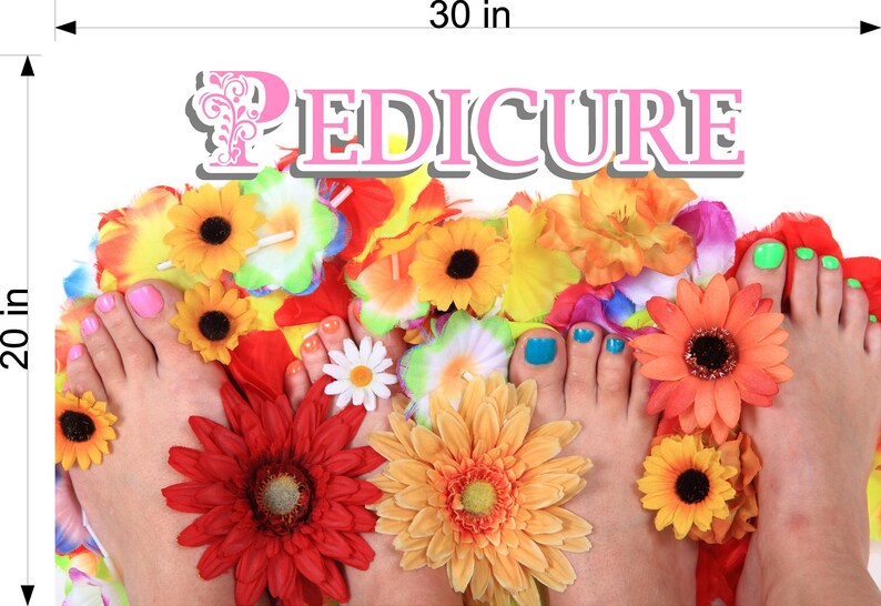 Pedicure 30 Wallpaper Poster With Adhesive Backing Wall Sticker Décor ...