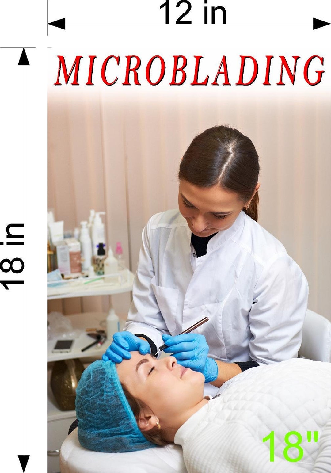 Microblading 01 Wallpaper Poster With Adhesive Backing Wall Sticker ...