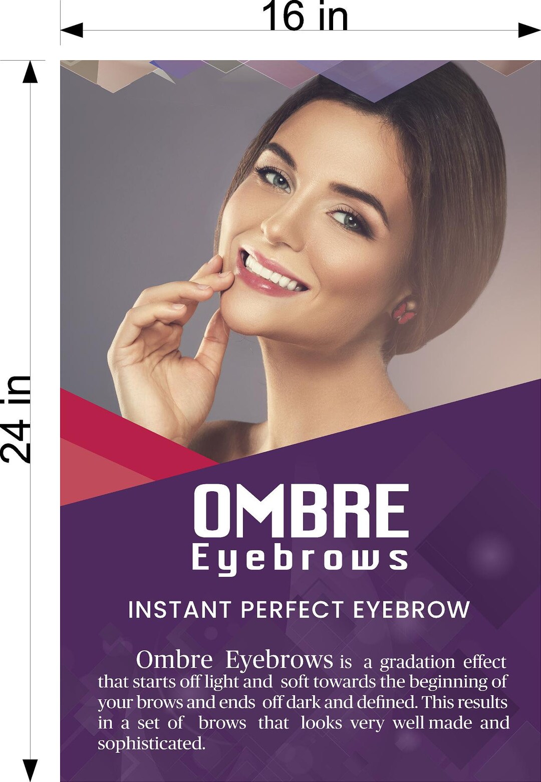 Ombre Eyebrows 04 Perforated Mesh One Way Vision See-through Window ...