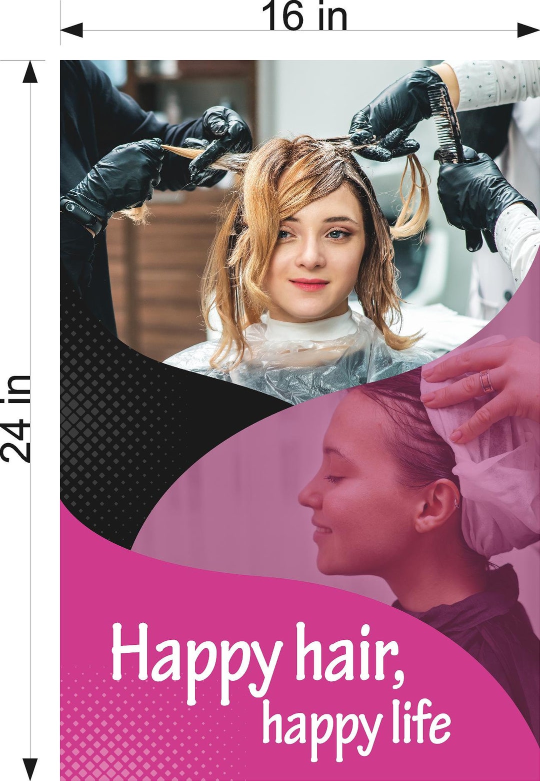 Family Hair 13 Perforated Mesh One Way Vision See-through Window Vinyl ...