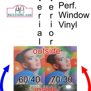 Gel 04 Perforated Mesh One Way Vision See-through Sign Salon Poster ...