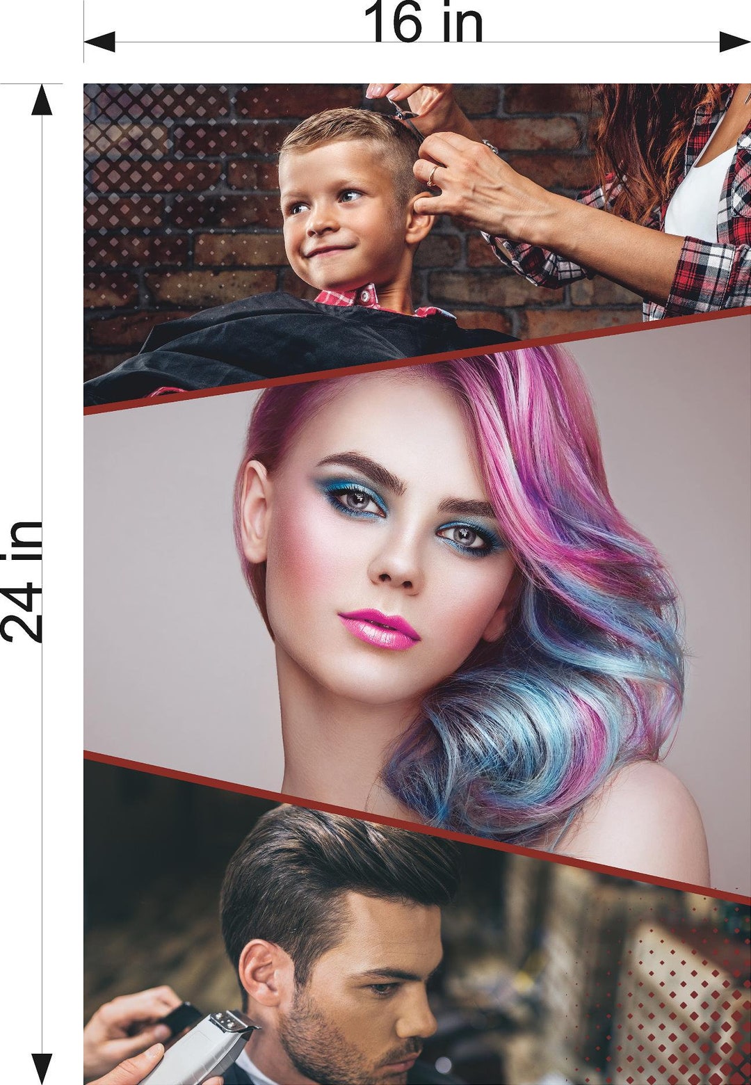 Family Hair 21 Perforated Mesh One Way Vision See-through Window Vinyl ...