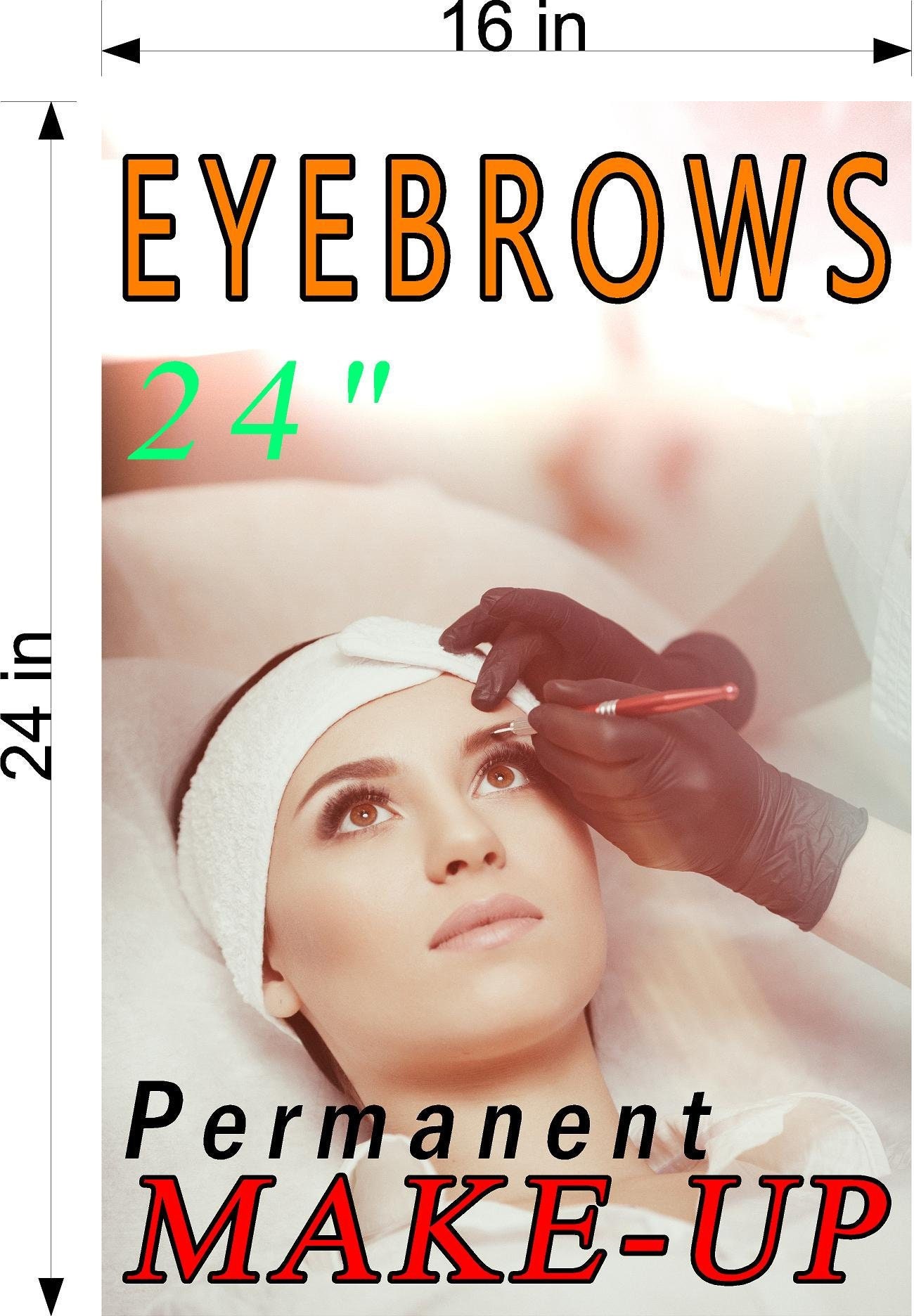 Eyebrows 11 Perforated Mesh One Way Vision See-through Window Vinyl ...