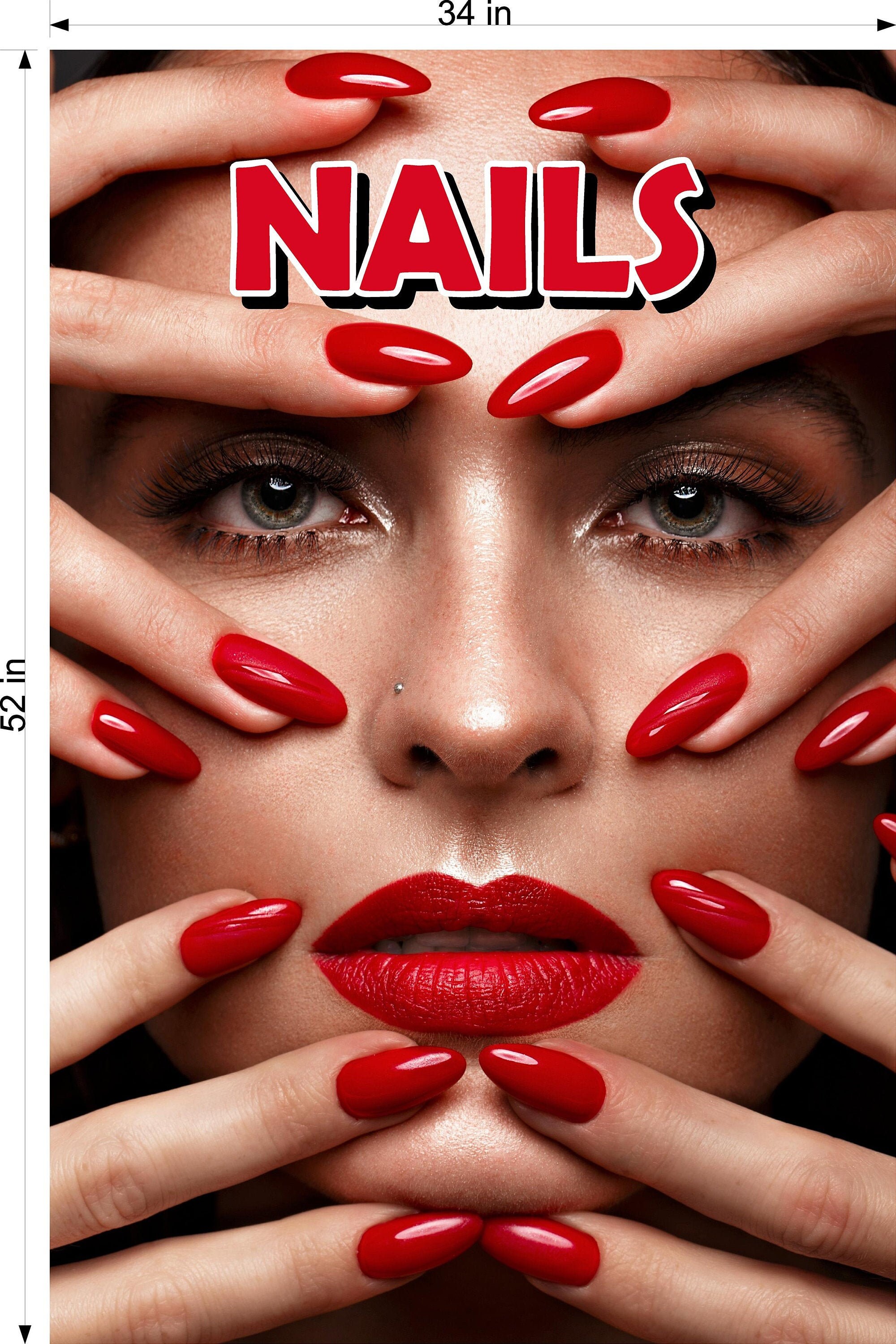 NAILS 10 Wallpaper Poster With Adhesive Backing Wall Sticker Décor ...