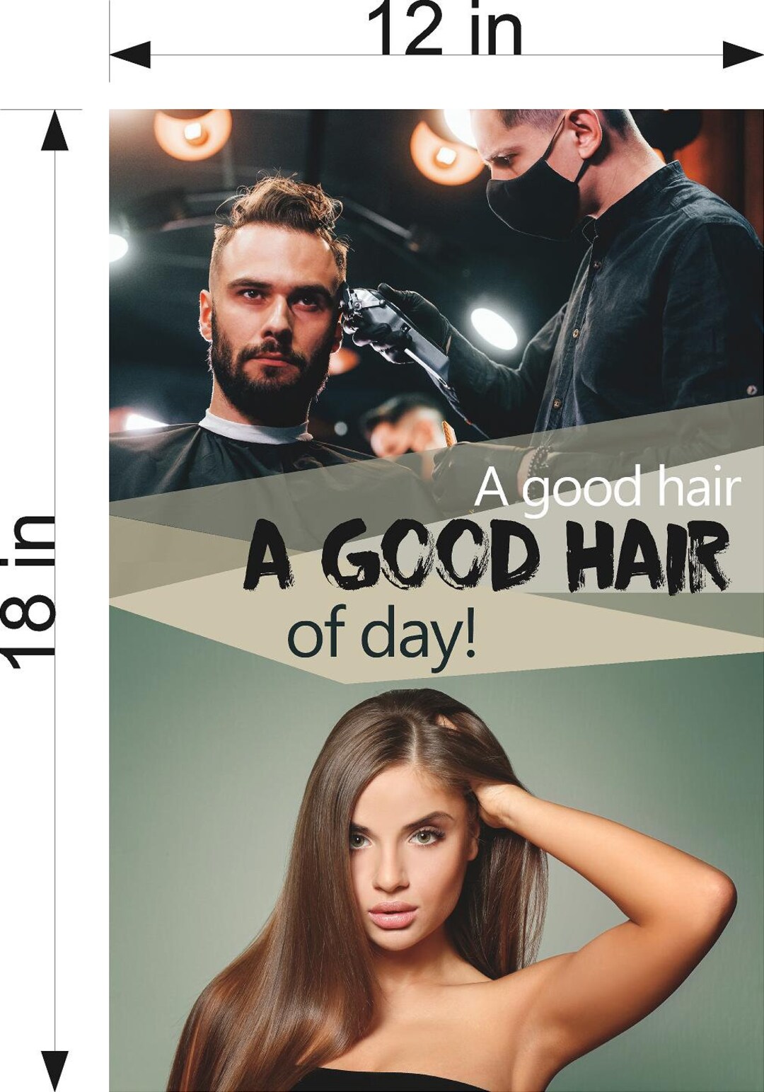 Family Hair 06 Wallpaper Fabric Poster With Adhesive Backing Wall Decal ...