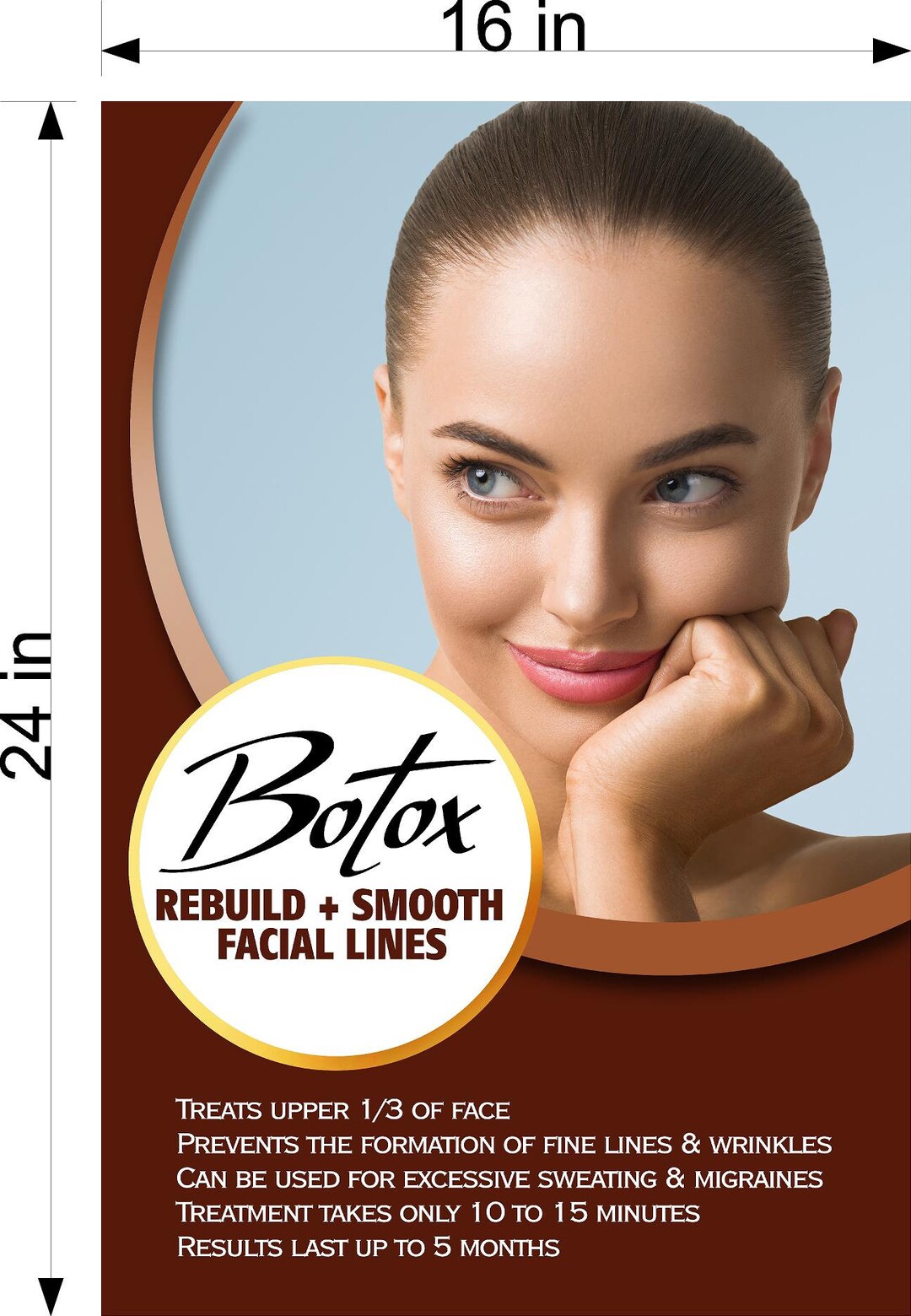 Botox 15 Photo-realistic Paper Poster Premium Interior Sign Advertising ...