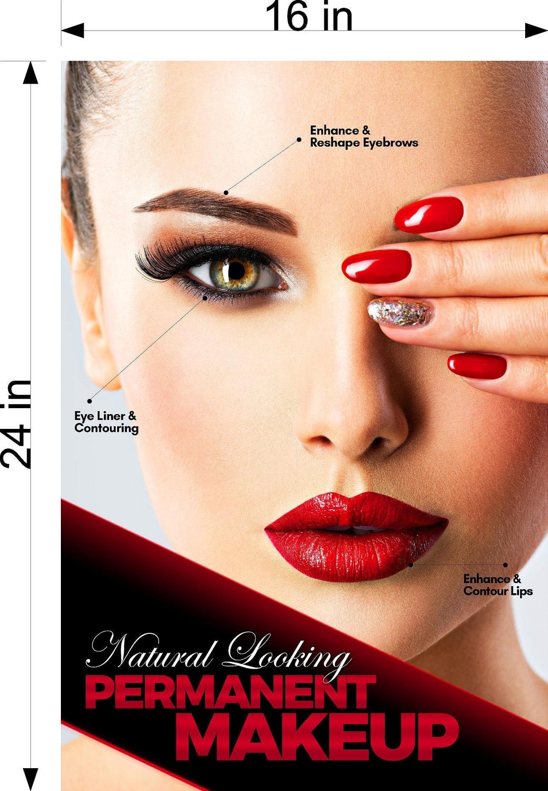 Permanent 18 Photo-realistic Paper Poster Interior Inside Sign Wall ...