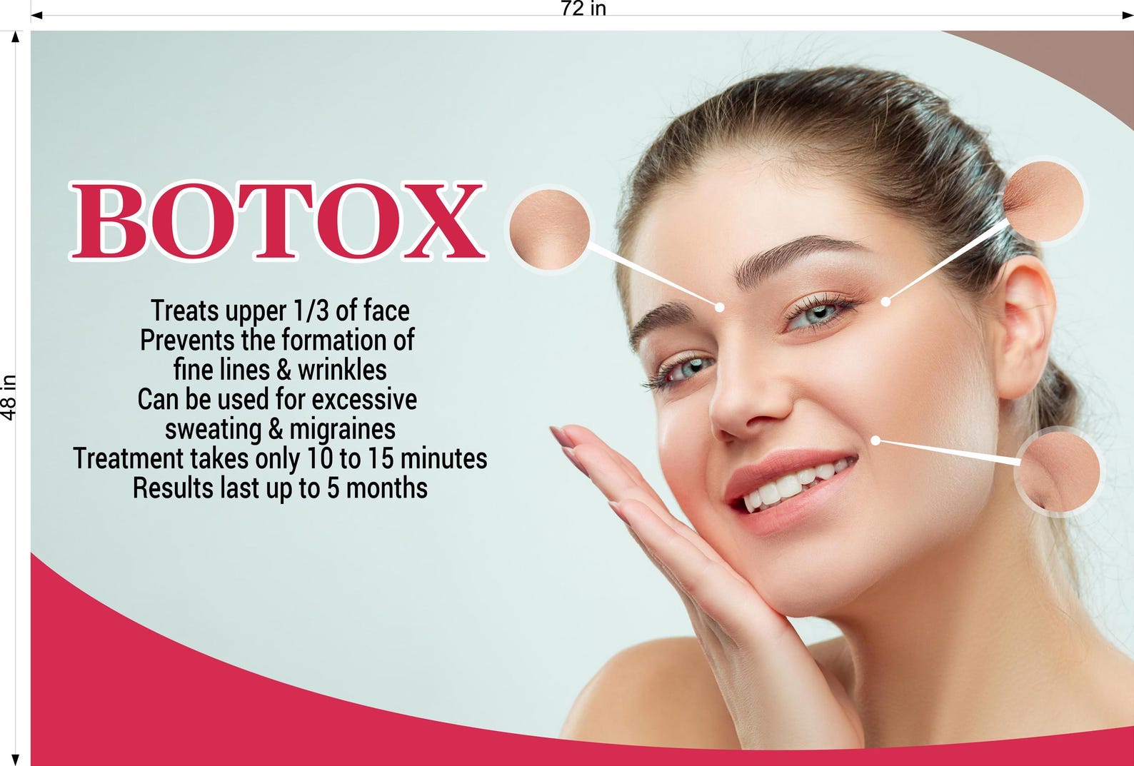 Botox 09 Perforated Mesh One Way Vision See-through Window Vinyl Sign ...