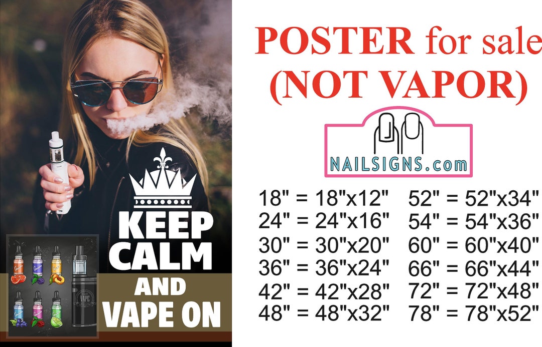 Vape 05 Photo-realistic Paper Poster Premium Interior Inside Sign Wall ...