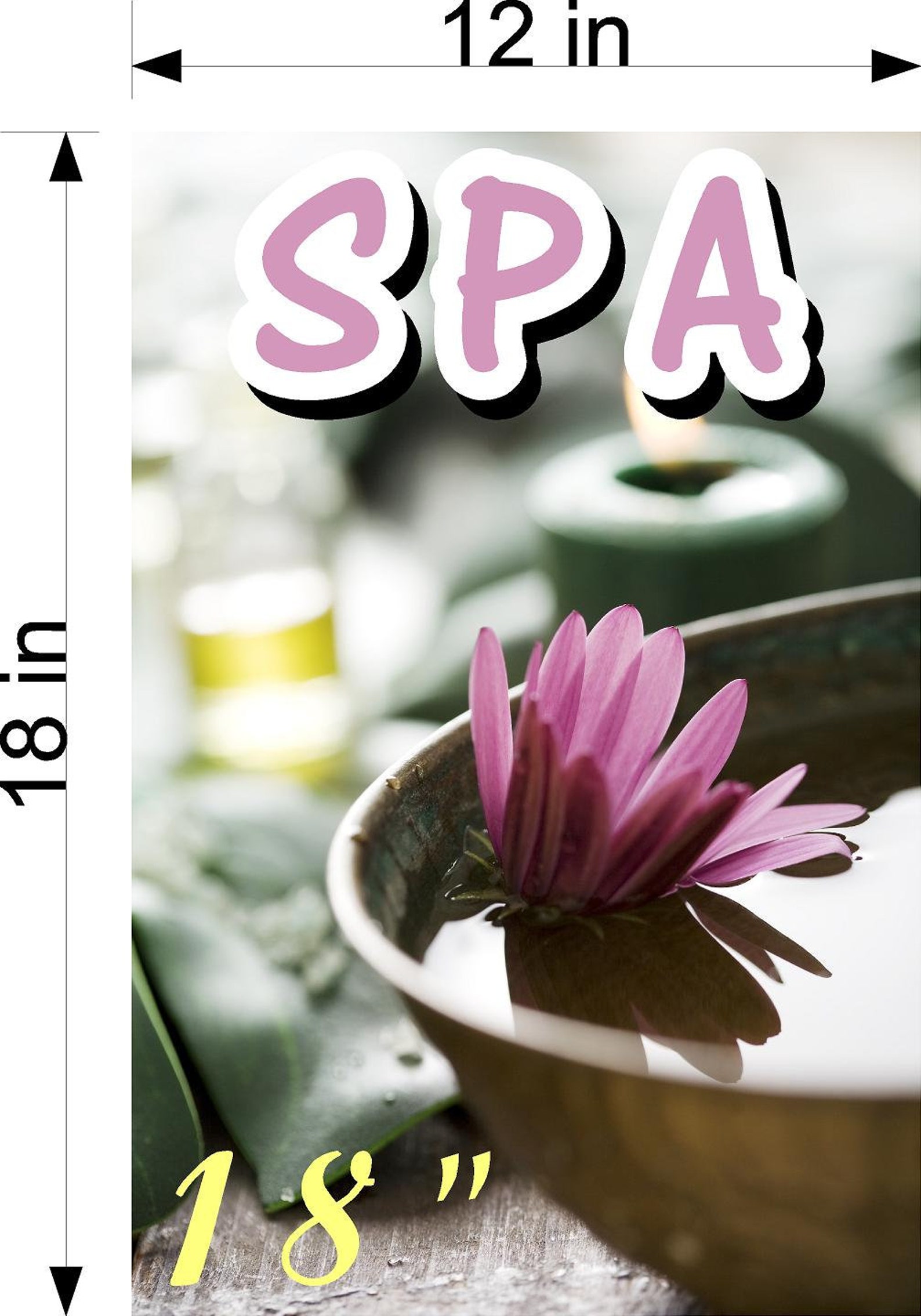 SPA 05 Wallpaper Poster With Adhesive Backing Wall Sticker Décor Sign ...