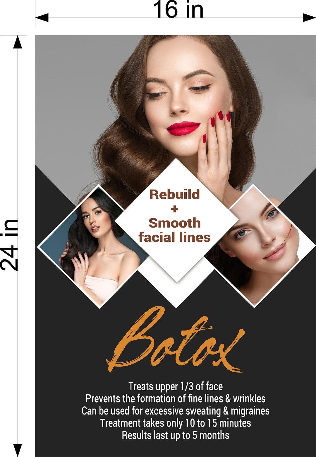 Botox 01 Photo-realistic Paper Poster Premium Interior Sign Advertising ...