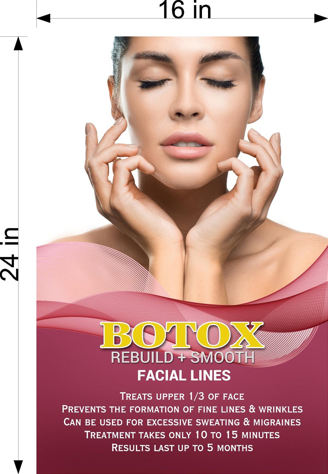 Botox 11 Window Decal Interior/exterior Vinyl Adhesive Front Poster ...