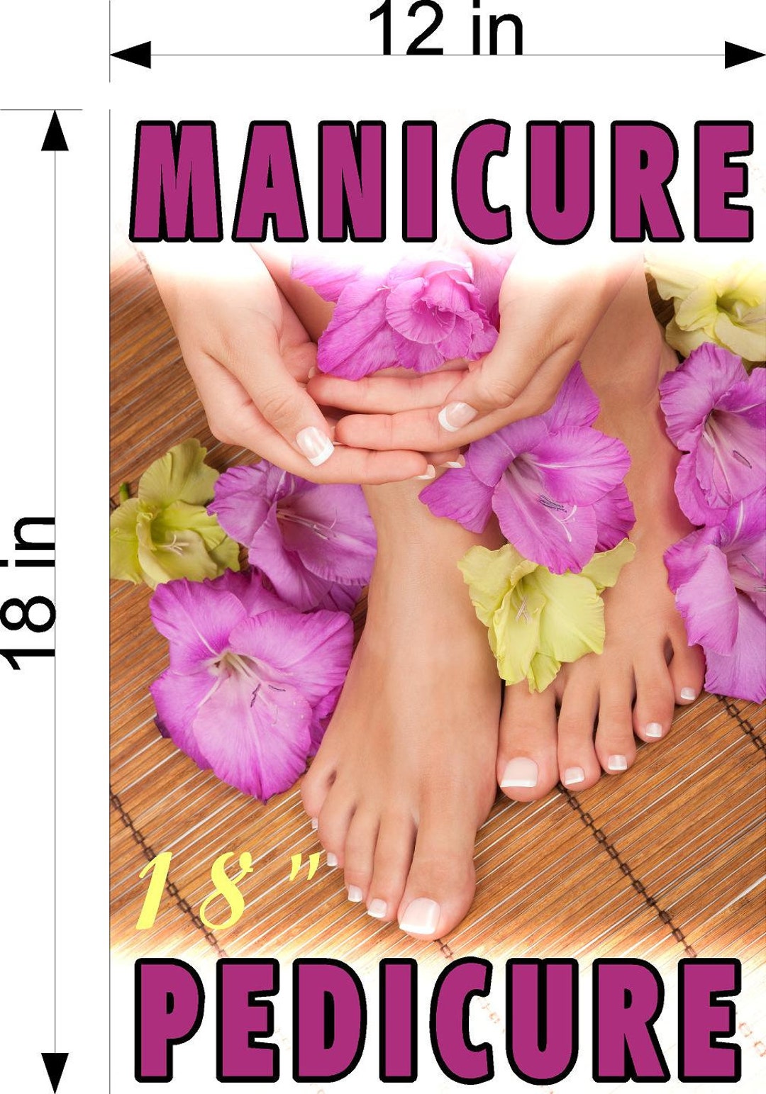 Pedicure & Manicure 06 Wallpaper Poster With Adhesive Backing Wall ...