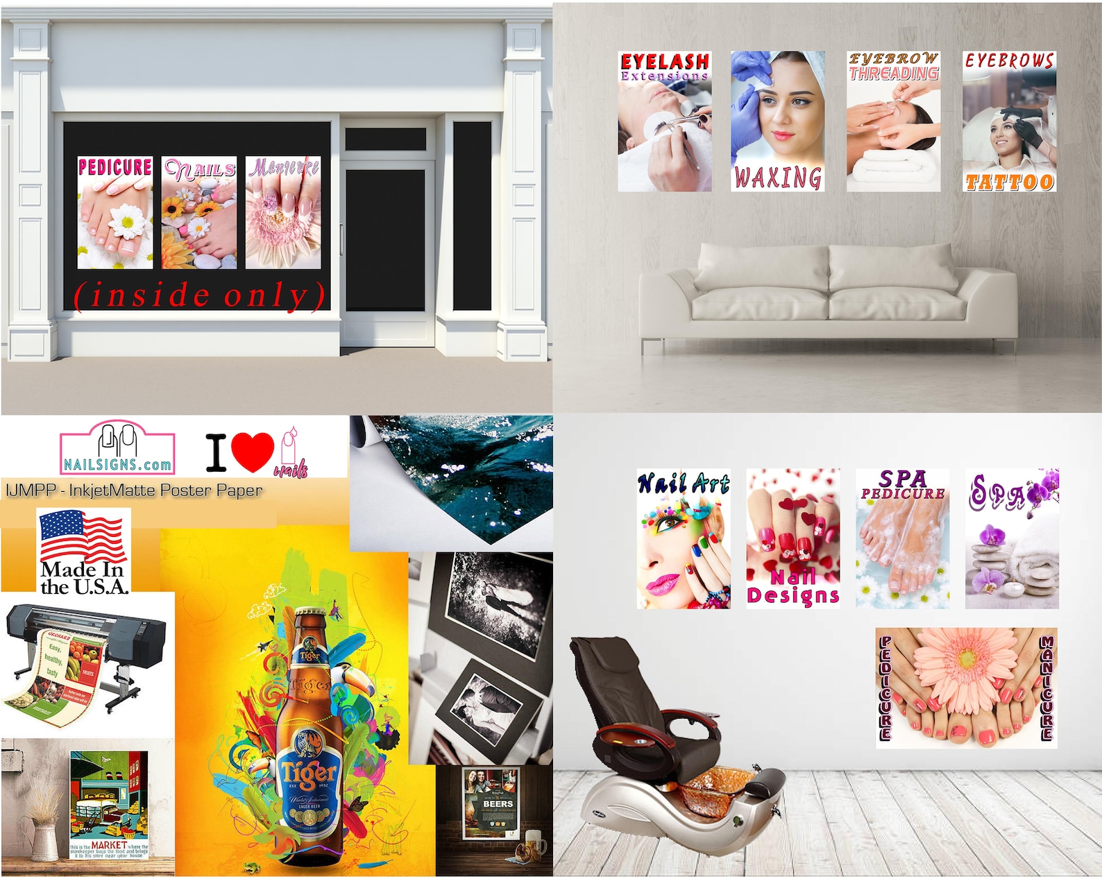 Tanning 03 Photo-realistic Paper Poster Premium Interior Inside Sign ...