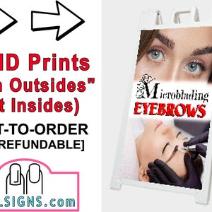 Microblading A-frame SIGNS SIGNICADE White 36" X 24" 11, 12, 13, 14, 15 ...