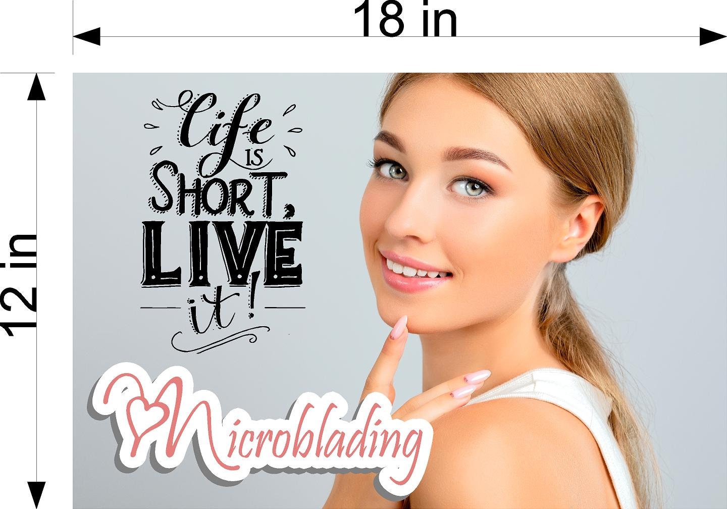 Microblading 20 Wallpaper Poster With Adhesive Backing Wall Sticker ...