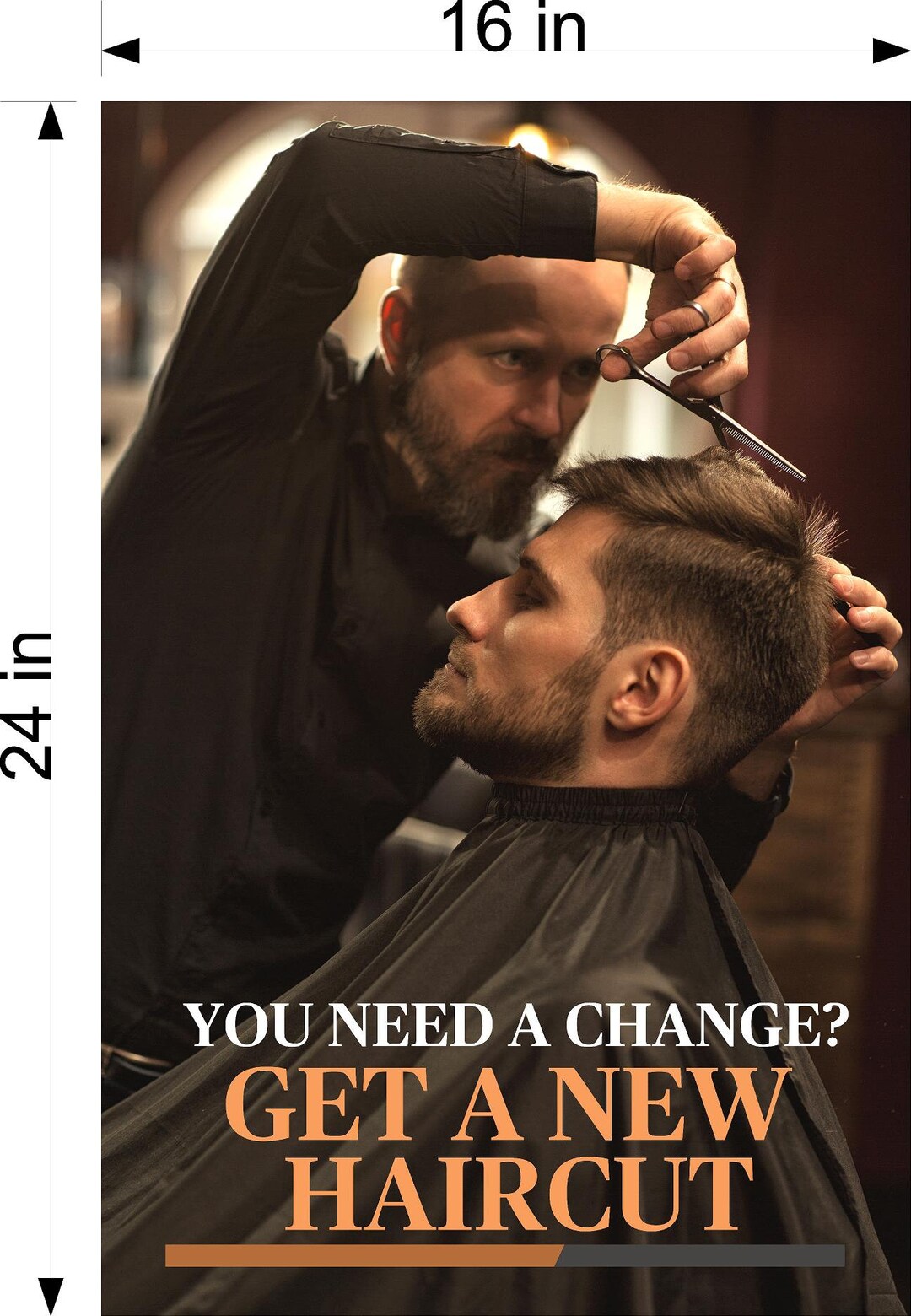 Barber 04 Photo-realistic Paper Poster Premium Interior Sign ...