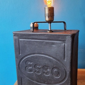 Vintage HIGHLY Collectable Esso Fuel Can Lamp, Table, Desk, Floor ...