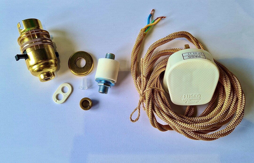 DIY Bottle Lamp Kit (no.7), B22 Switched Lamp Holder With Shade Ring ...