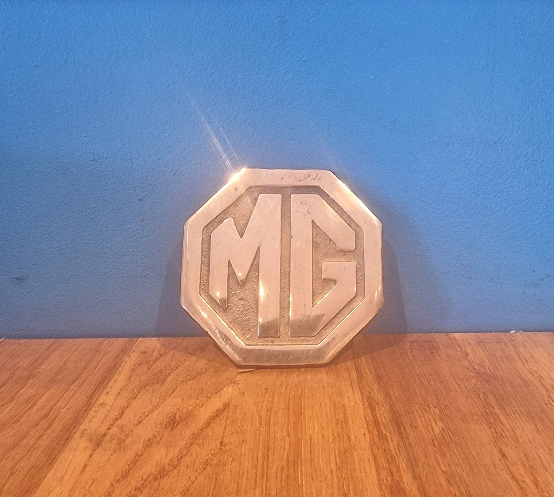 Brass MG Car Badge Plaque, Original, Vintage, Car Accessory ...