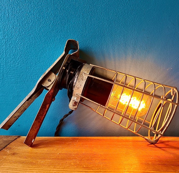 Vintage Briticent Gripper Hand Lamp Table Desk Shelving | Etsy