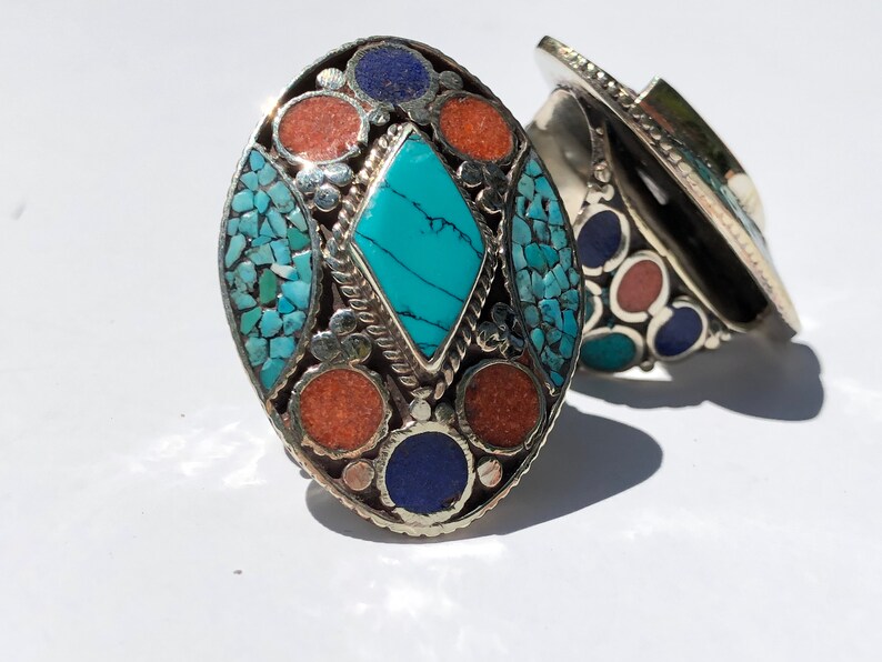 Nepali Traditional Tibetan Ring, Ethnic Ring, Jewelry, Ethnic Nepalese ...