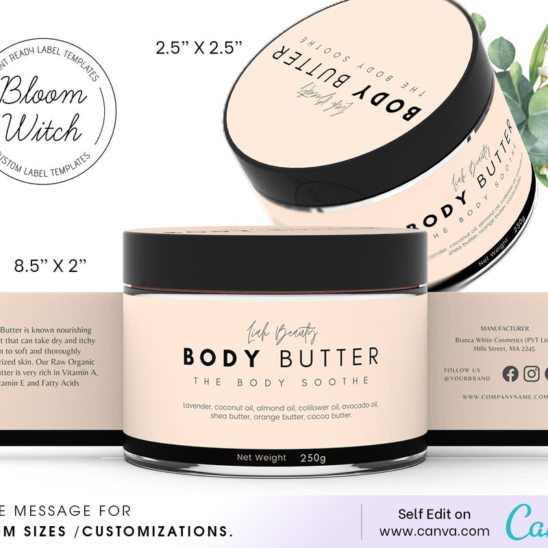Body Butter Labels - Etsy