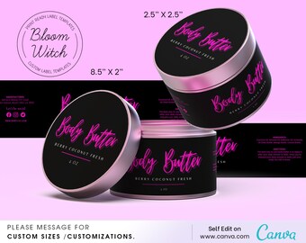 Diy Pink Body Butter Label Template Sugar Scrub Labels, Body Butter ...