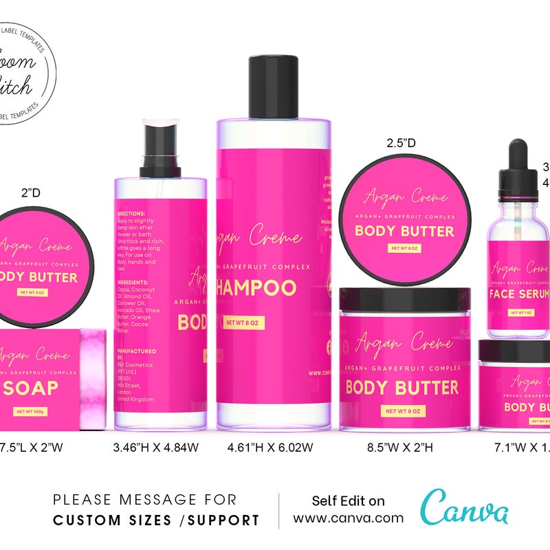 Product Label Template - Etsy