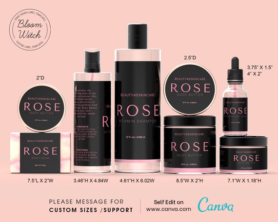 Editable Diy Shea Body Butter Label Template Black Body - Etsy