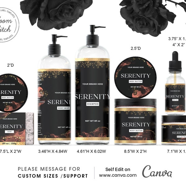 Editable Shea Butter Label Templates Whipped Shea Butter Labels,4oz Jar ...