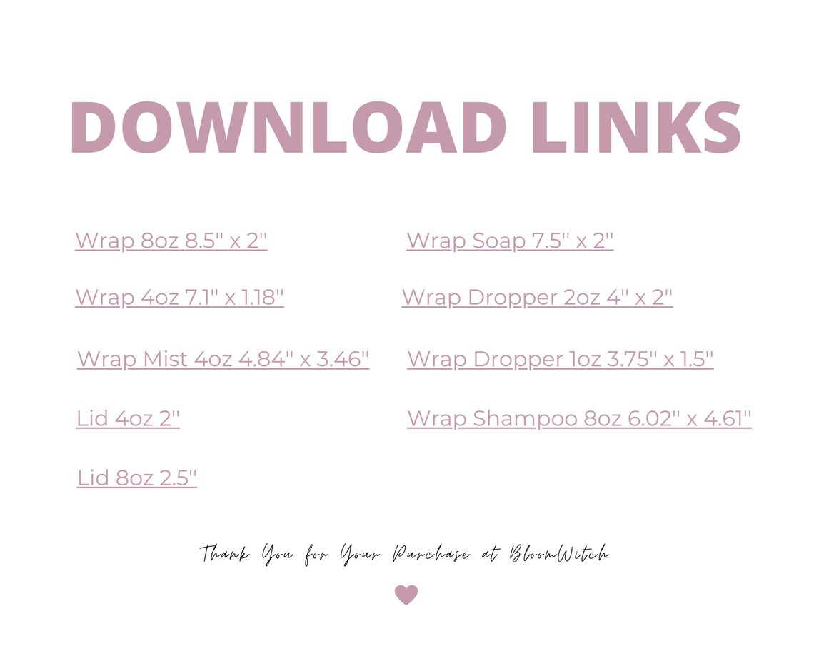 Editable Product Label Template DIY Branding Labels Pink - Etsy