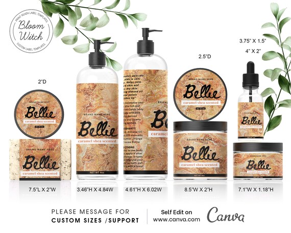 Editable Body Butter Label Templates Gold Product Labels - Etsy