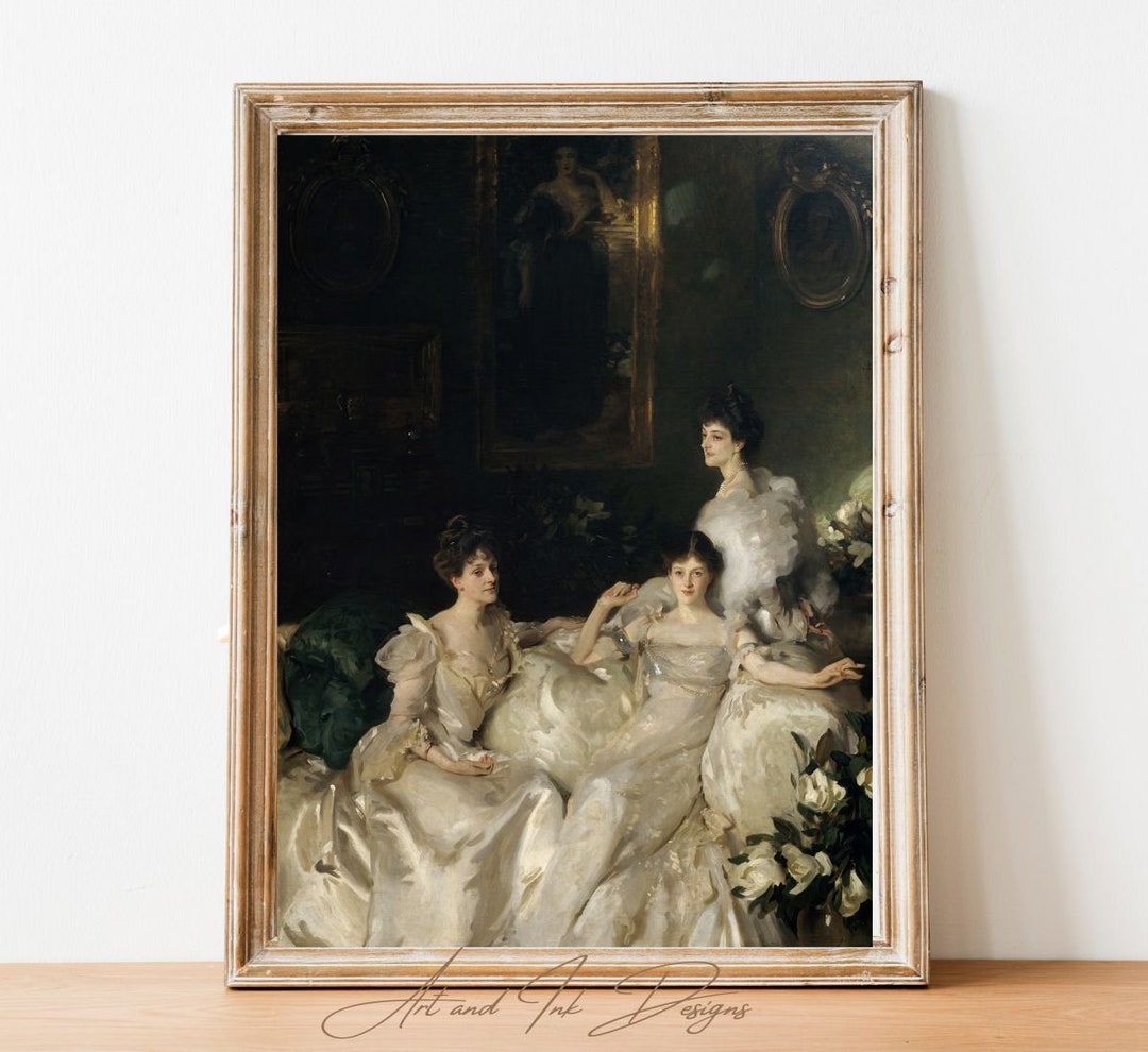 Victorian Woman Painting Printable Wall Art | Vintage Portrait Print ...