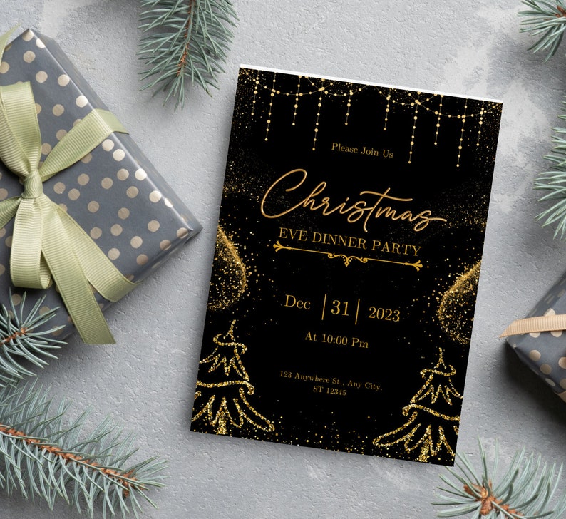 Editable Christmas Party Invitation, Christmas Party Invite, Christmas ...