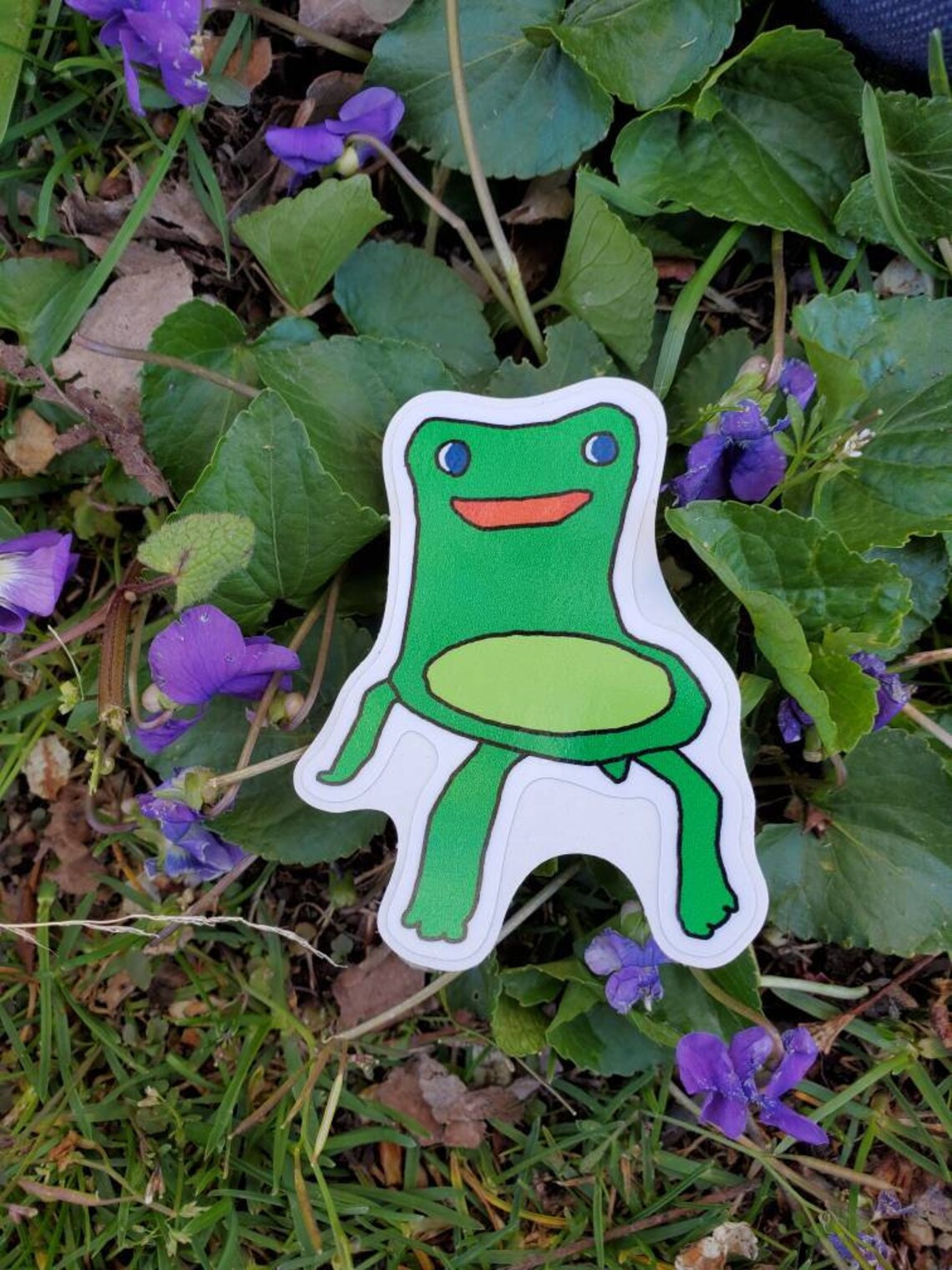 Frog Chair Meme Vinyl Die-cut Sticker | Etsy