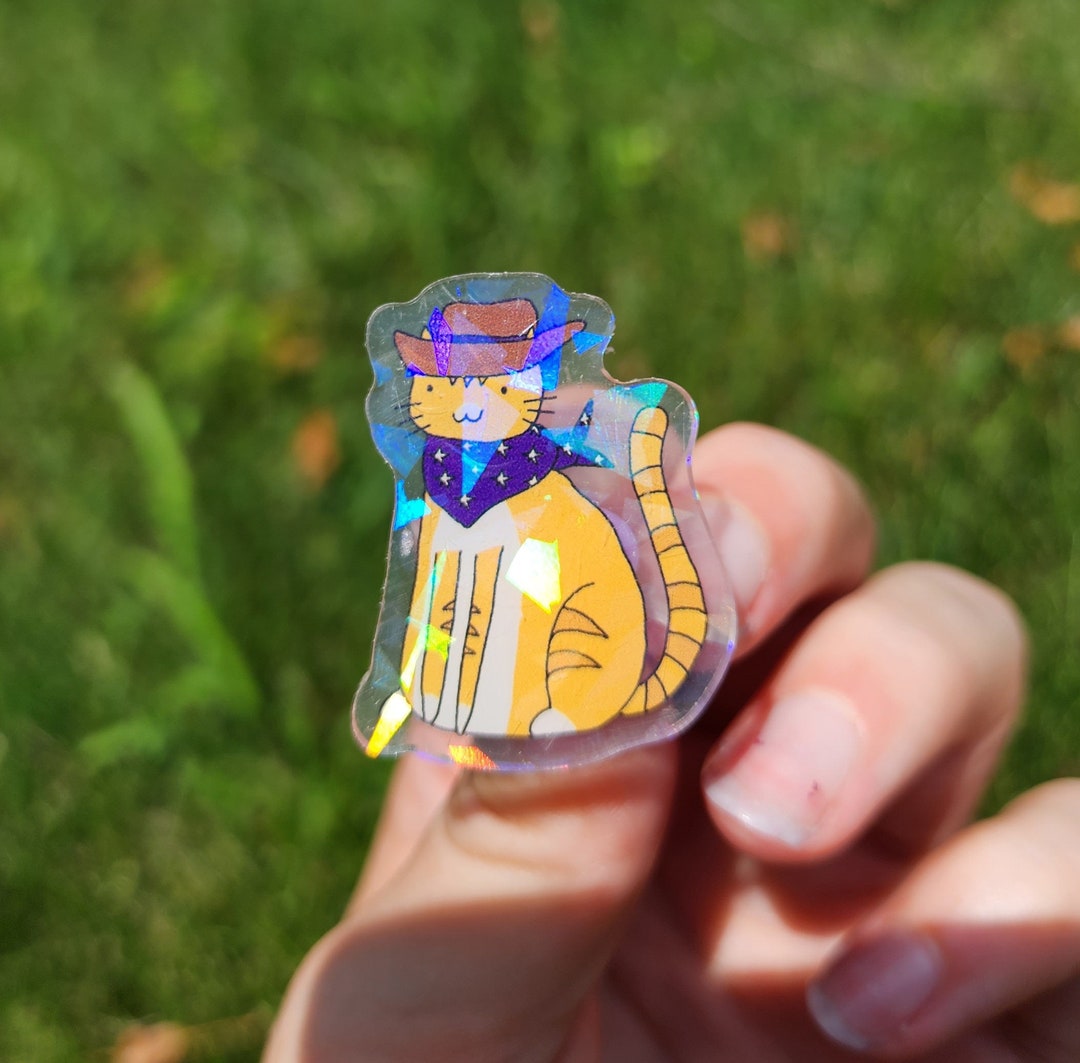 Meowdy Howdy Cowboy Cat Acrylic 1.5 Inch Pin, Cozy Game Acrylic Pin ...